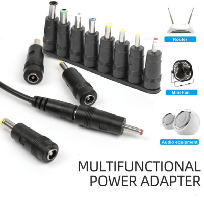 Universal Power Cable USB to DC 5.5 * 2.1mm Jack 5V Charging Cord + 8 ...