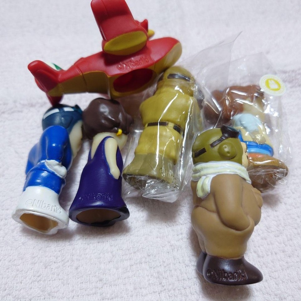 Ghibli Red Pig Porco Rosso Finger Doll Set 6pcs Soft Vinyl Figures | eBay