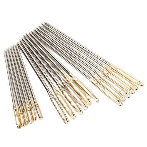 18Pcs Sewing Needles Large Eye Golden Stable Simple Operation Sewing ...
