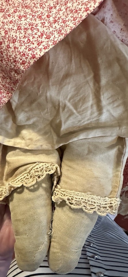 RARE Original 1890’s antique oil painted Rag cloth doll 19” Primitive ...