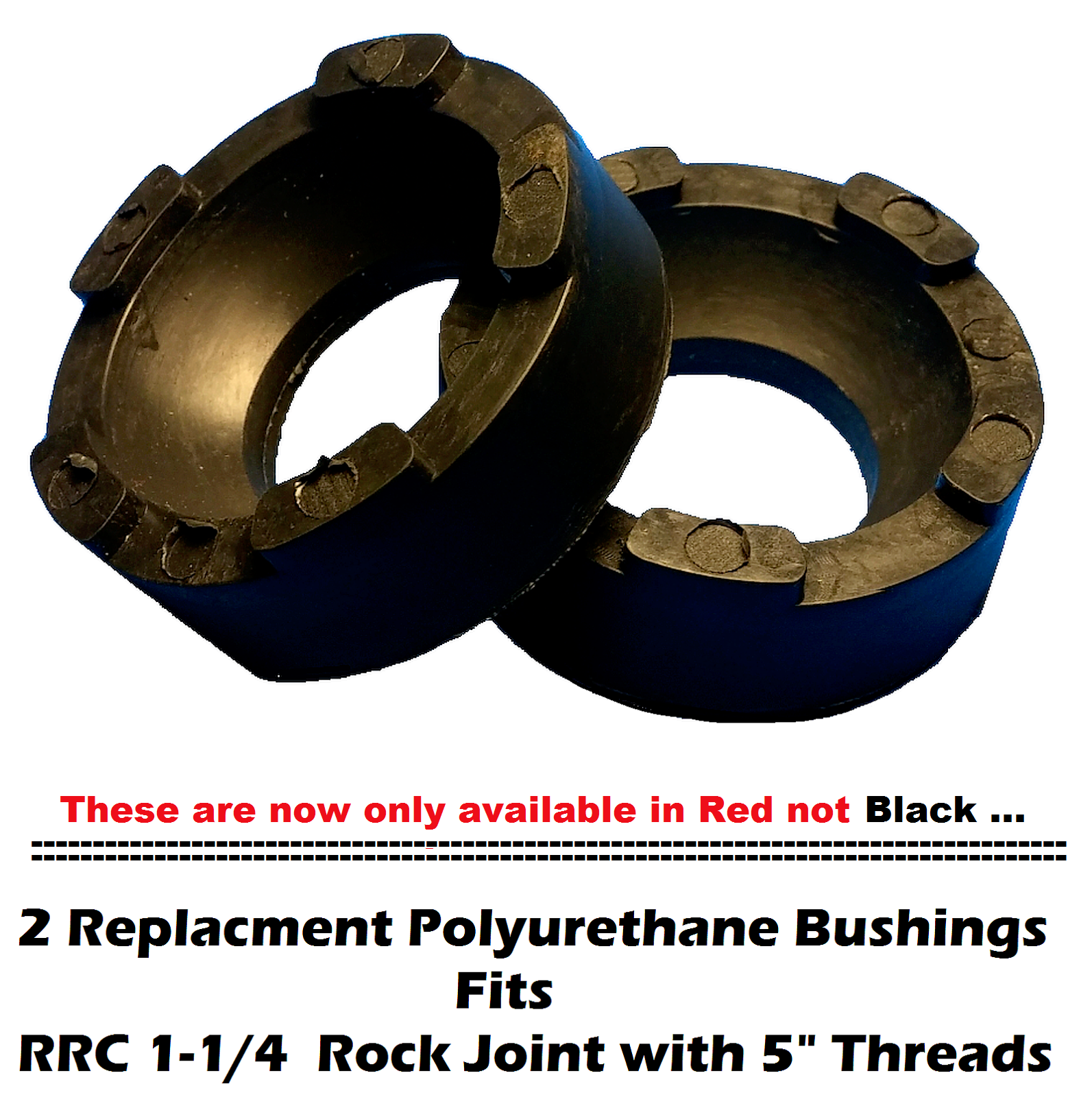 2 ( RED ) Poly Bushings Re-Build Kit for RRC 1-1/4 with 5" Long Shaft ...