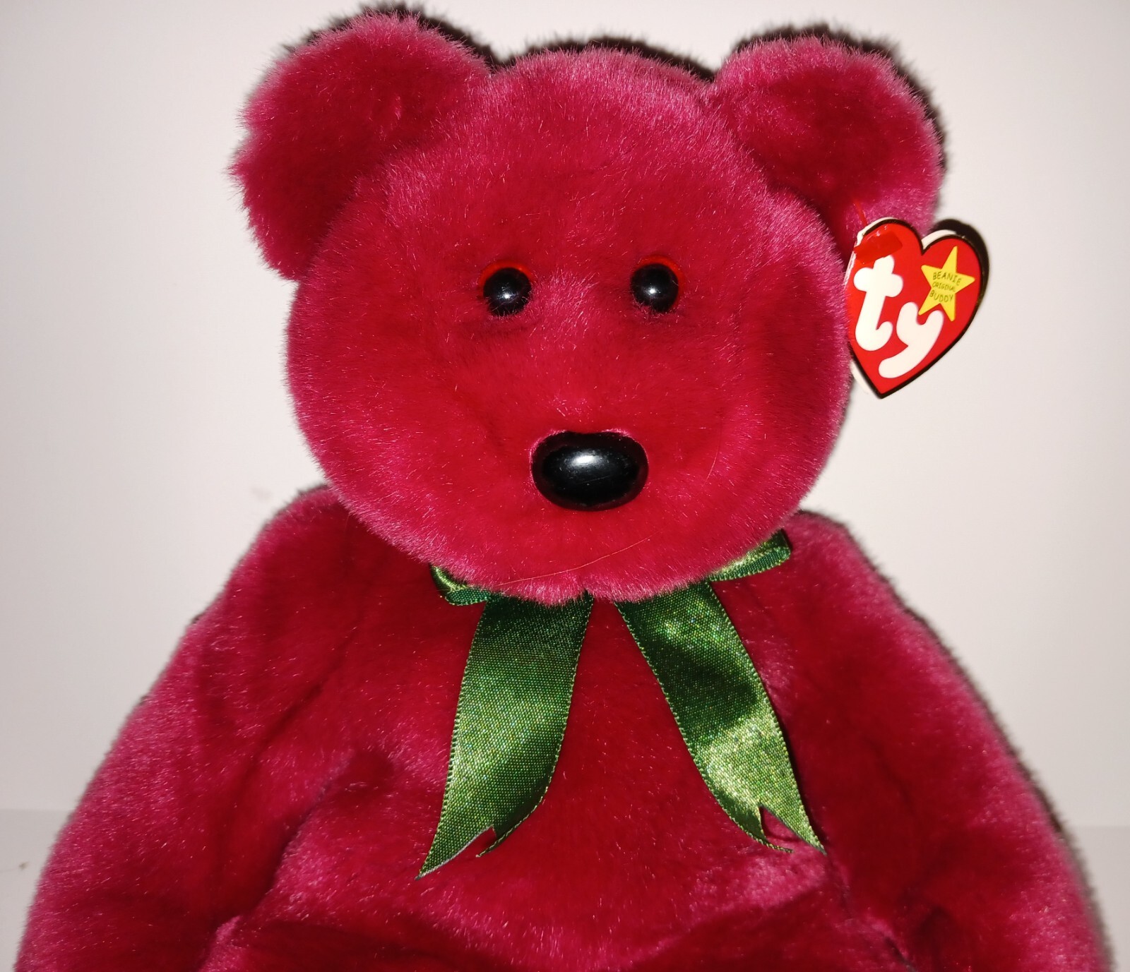 Collectible Authentic Ty "TEDDY the Cranberry Bear" Beanie Buddy - 1998 ...
