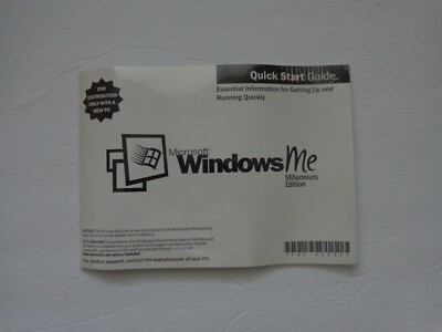 MICROSOFT WINDOWS ME FULL VERSION MS WIN MILLENNIUM =NEW= | eBay