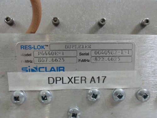 Sinclair RES-LOK P4440E*1 Duplexer 867- 822 | eBay
