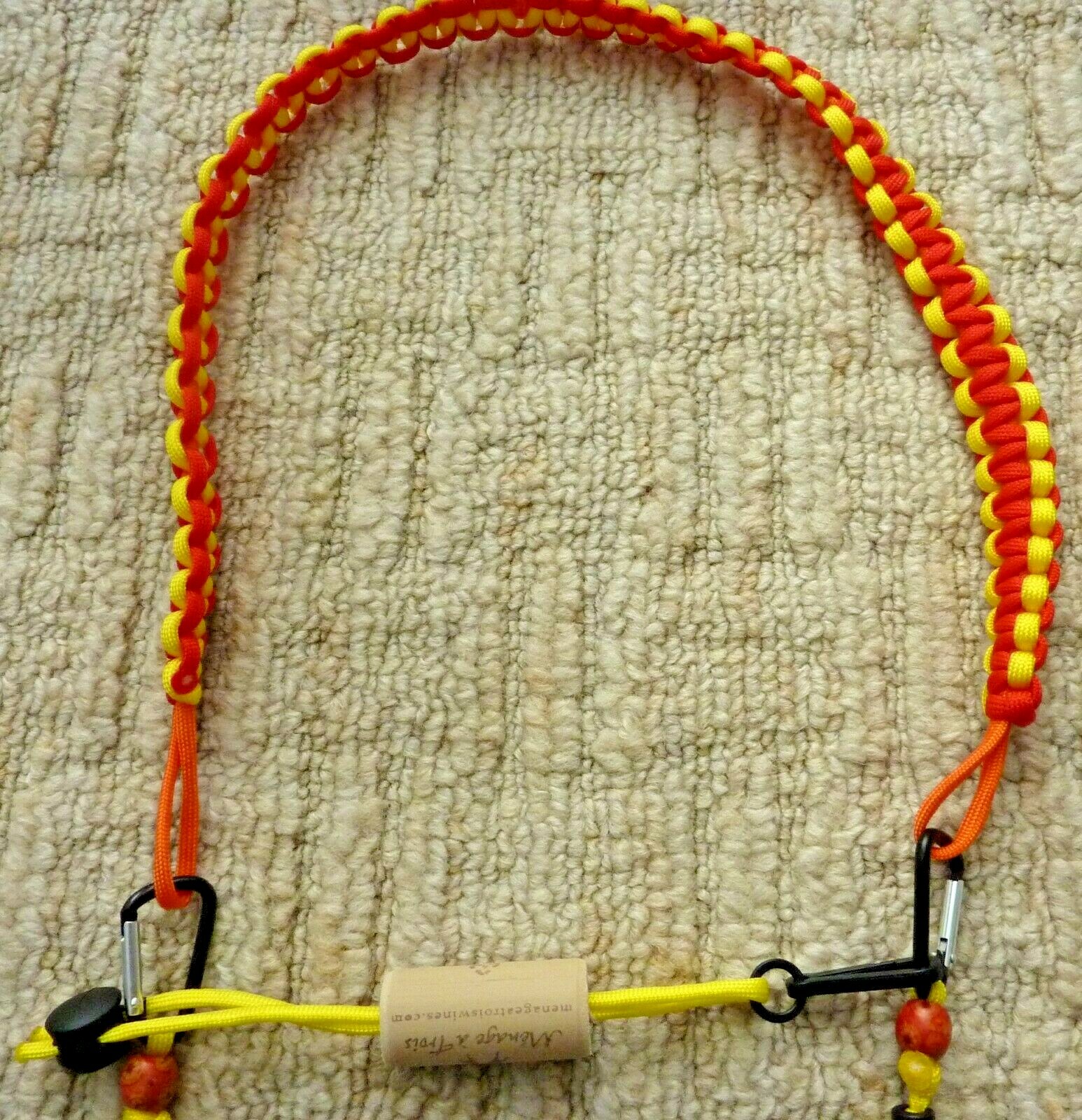 GIANT TROUT * Fly Fishing Lanyard w/ Tippet Holder, Zinger, etc. * Hand ...