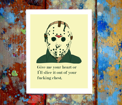 Jason Voorhees Friday The 13th I Love You Greeting Card | eBay