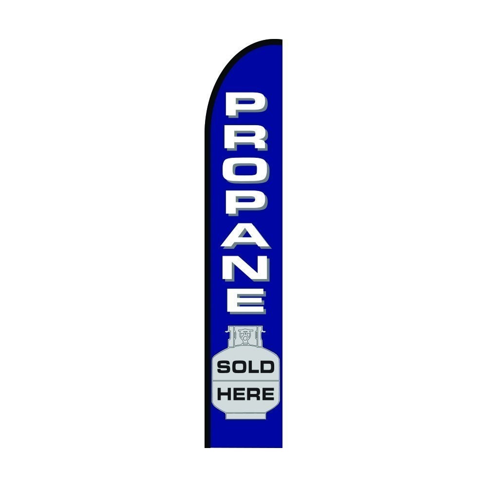 Propane Sold Here Feather Flag Banner, Advertising Display Sign 11.5ft ...