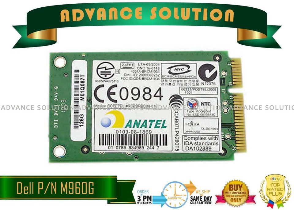 New Dell Wireless 370 Bluetooth Card Module M960G for Latitude E6400 ...