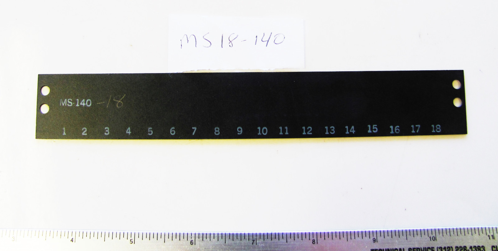 TRW/Cinch MS-18-140, 18 Position Marker Strip, Double Row, Numbered ...