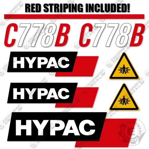 Fits Hypac C778B Decal Kit Roller Equipment Decals - 7 YEAR OUTDOOR 3M ...