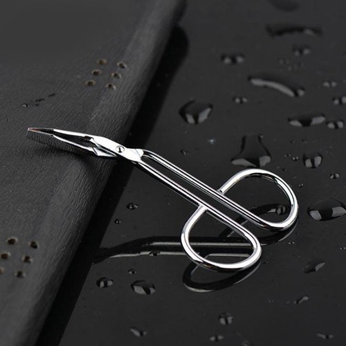 Eyebrow Tweezers Stainless Steel Scissors Shaped Slant Tip Clips Clamp ...