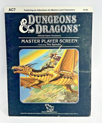 DUNGEONS & DRAGONS Master Player Screen Only (Spindle 9156) -- TSR 1985 ...