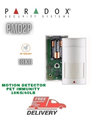PARADOX Security Alarm PMD2P Wireless PIR Motion Detector Pet Immunity ...