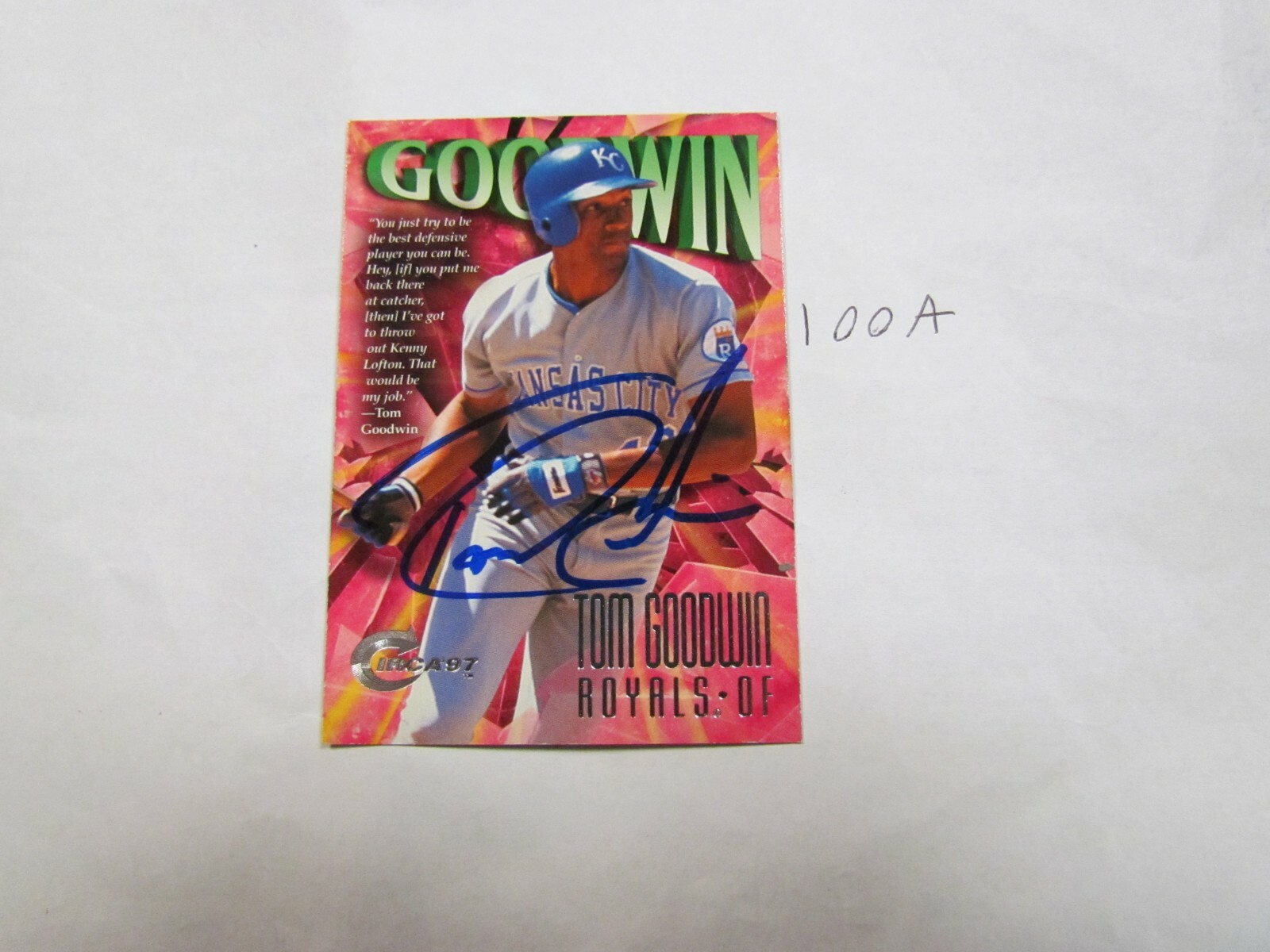 1997 Fleer Tom Goodwin Autographed Signed Baseball Card | eBay