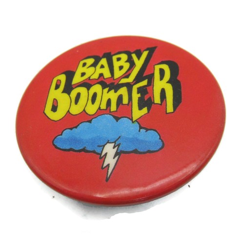 Baby Boomer Pin Button Vintage Lightning Thunder Storm Cloud | eBay