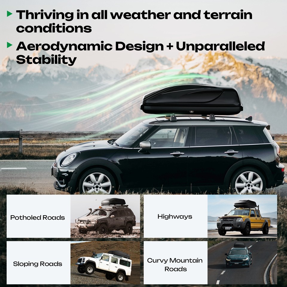 Waterproof Rooftop Cargo Box Car Top Cargo Carrier Roof Mount Storage ...