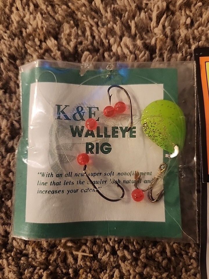 6 NEW WALLEYE PIKE/BASS/RIGS FISHING LURES/WORM HARNESS/LEECH/MINNOW ...