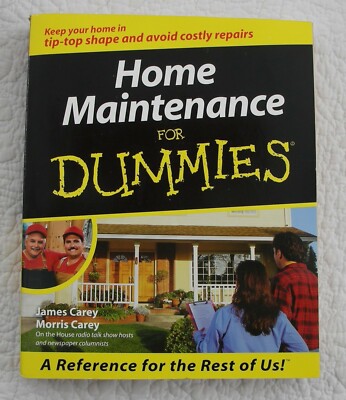 Home Maintenance for Dummies, Carey, James / Morris Carey Paperback ...