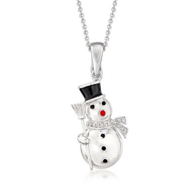 Ross-Simons Silver Snowman Ncklc w Multi Enam & 18 inches | eBay