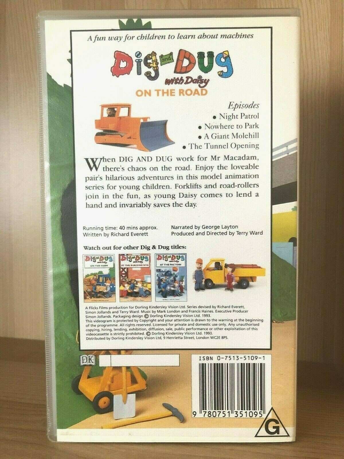DIG and DUG with DAISY ~ ON THE ROAD ~ AS NEW PAL VHS VIDEO | eBay