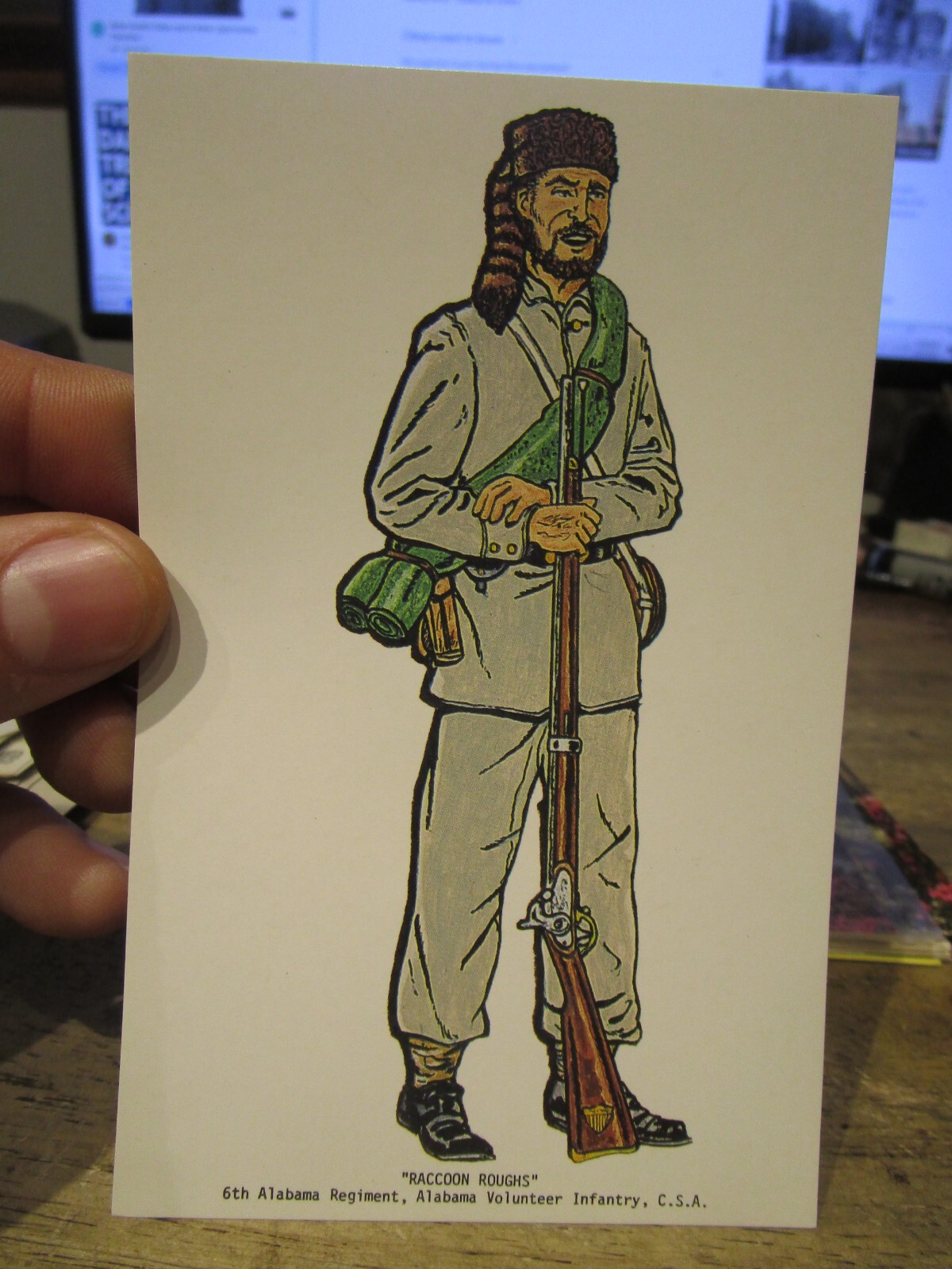 O3 ALABAMA Old Postcard Raccoon Roughs 6th Infantry Civil War AVI ...