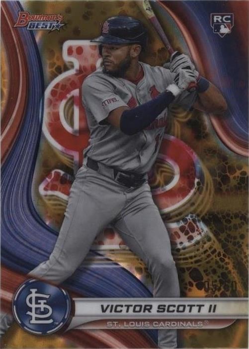 2024 Bowman's Best - Victor Scott II #61 Gold Lava Refractor /50 (RC ...
