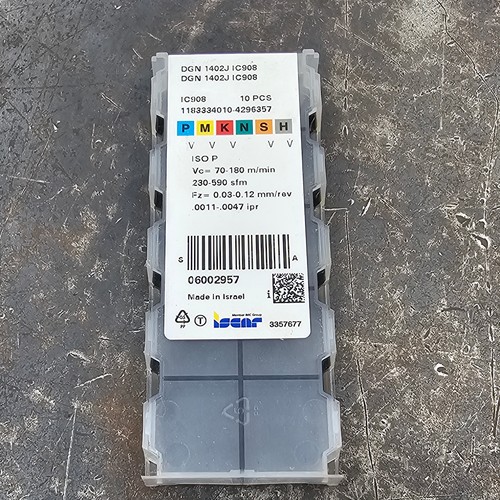 Qty 2 Iscar DGN 1402J 6002957 IC908 Grade Carbide Grooving Inserts ...