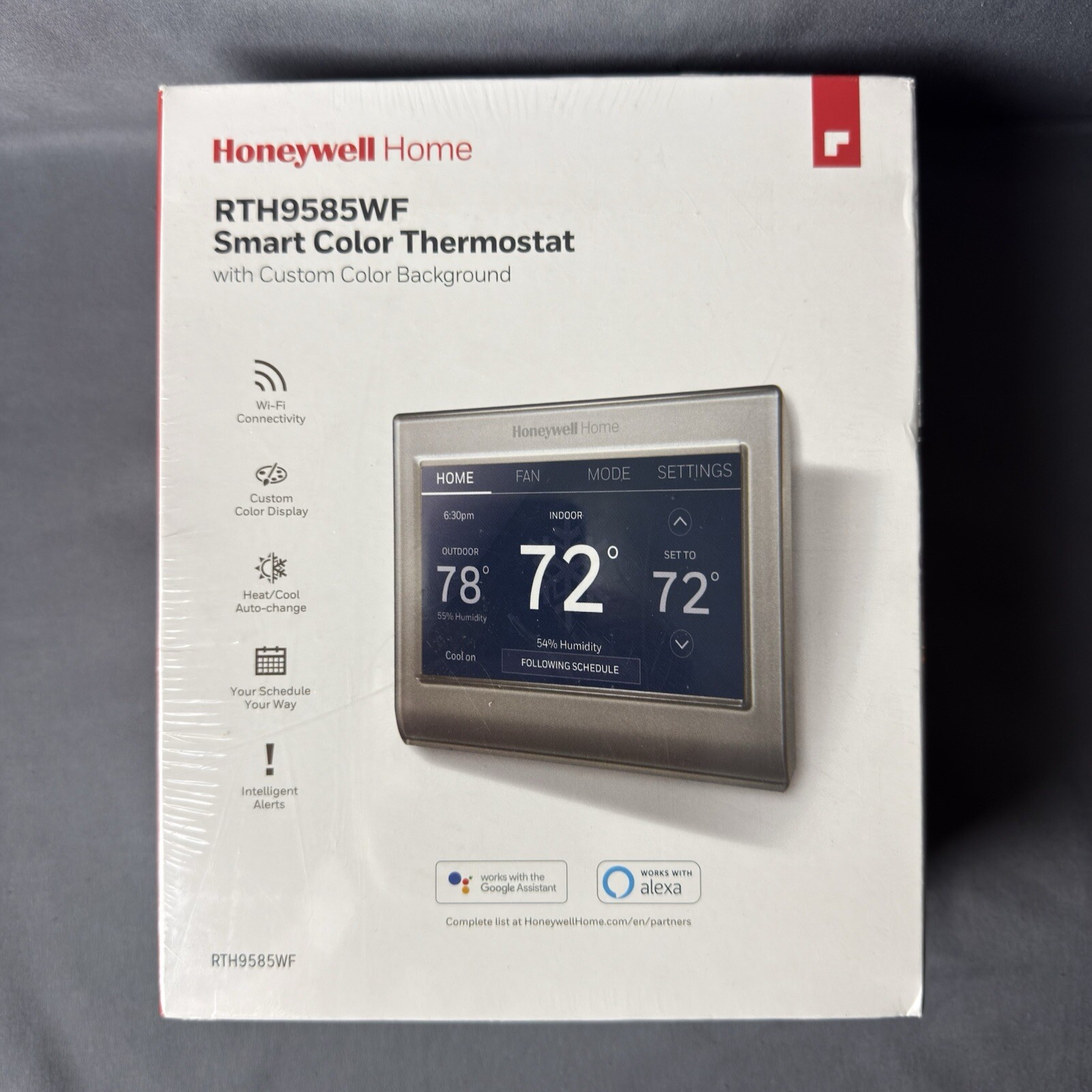 Honeywell RTH9585WF Programmable Thermostat - Gray ‎(RTH9585WF1004/W ...