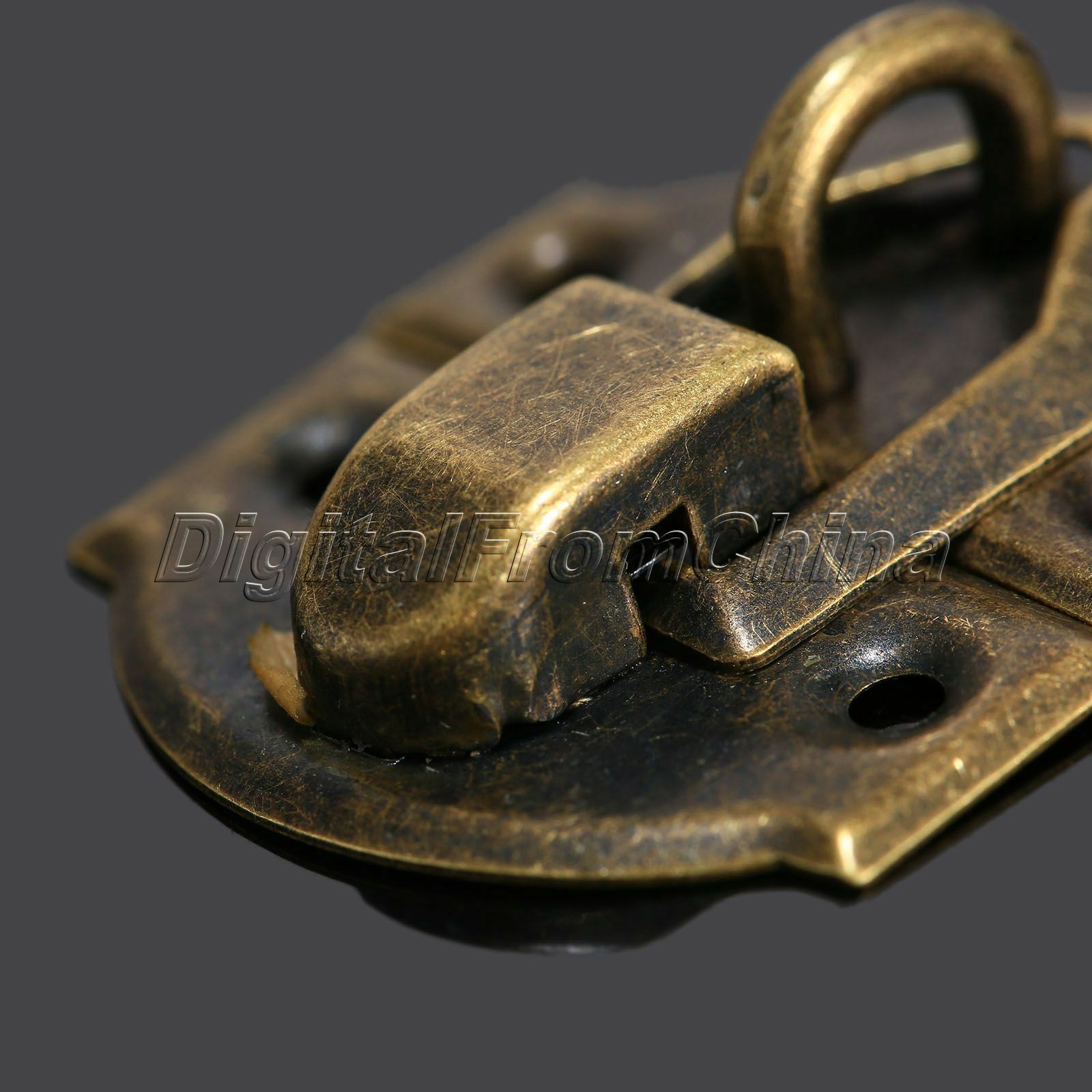 12X Antique Brass Decorative Hasp Jewelry Wooden Box Hasp Latch Lock ...