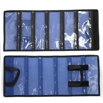 Large 6 Pocket Tackle Bag Fishing 10" Lure Skirt Pouch Handle Black ...