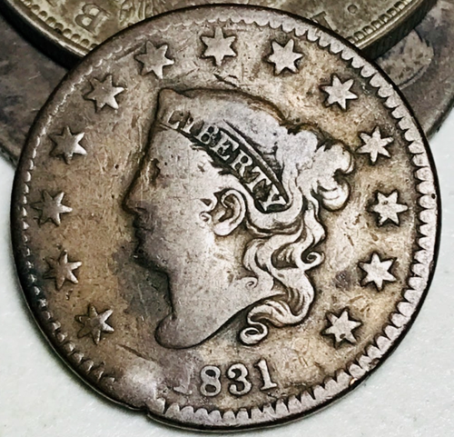 1831 Large Cent Coronet Head 1C Circulated US Copper Coin CC24013 | eBay