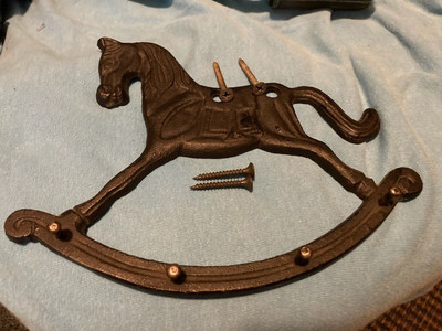 Cast Iron Western Rustic Horse Wall Mount Coat or Hat Rack | eBay