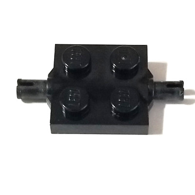 LEGO 2x2 Plate with Two Wheel Holders Black Part 4600 / 67687 LOT OF 6 ...