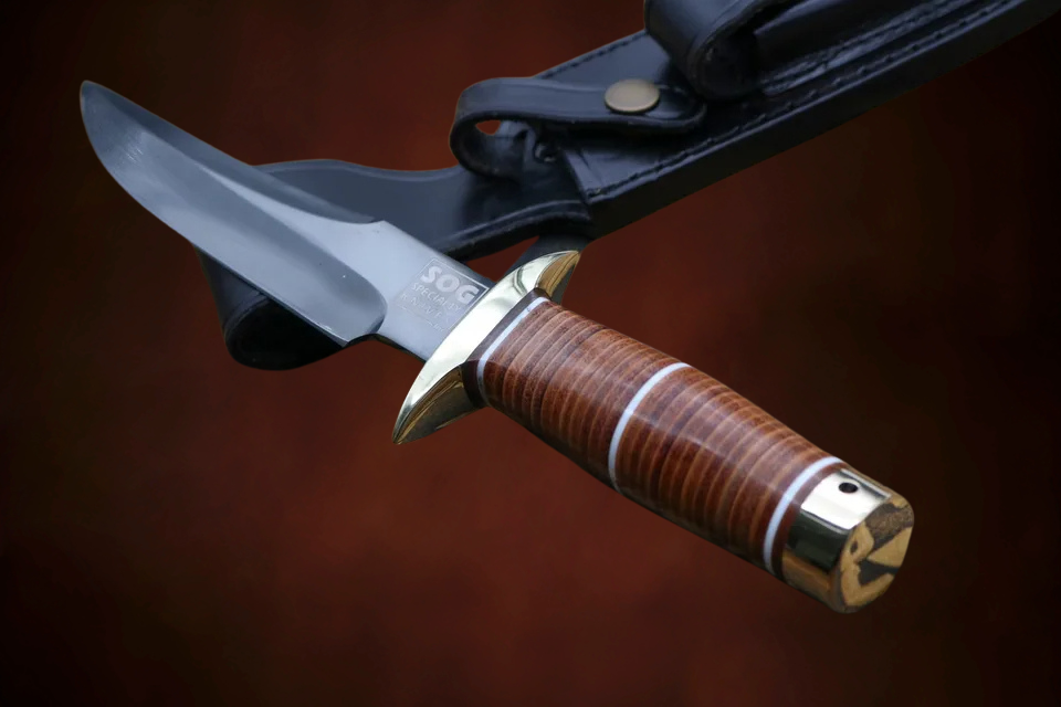 CUSTOM HANDMADE D2 STEEL SOG RECON BOWIE KNIFE WITH LEATHER SHEATH | eBay