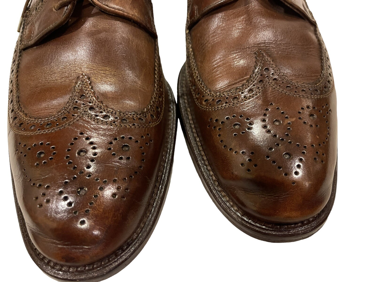 MAXIMO MIRELLA BROWN ITALIAN WING TIP BROGUES, SIZE 1… - Gem