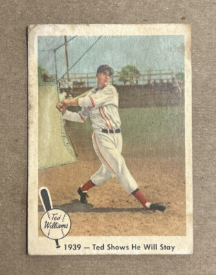 1959 Fleer Ted Williams Ted Shows He Will Stay Card #13 | eBay