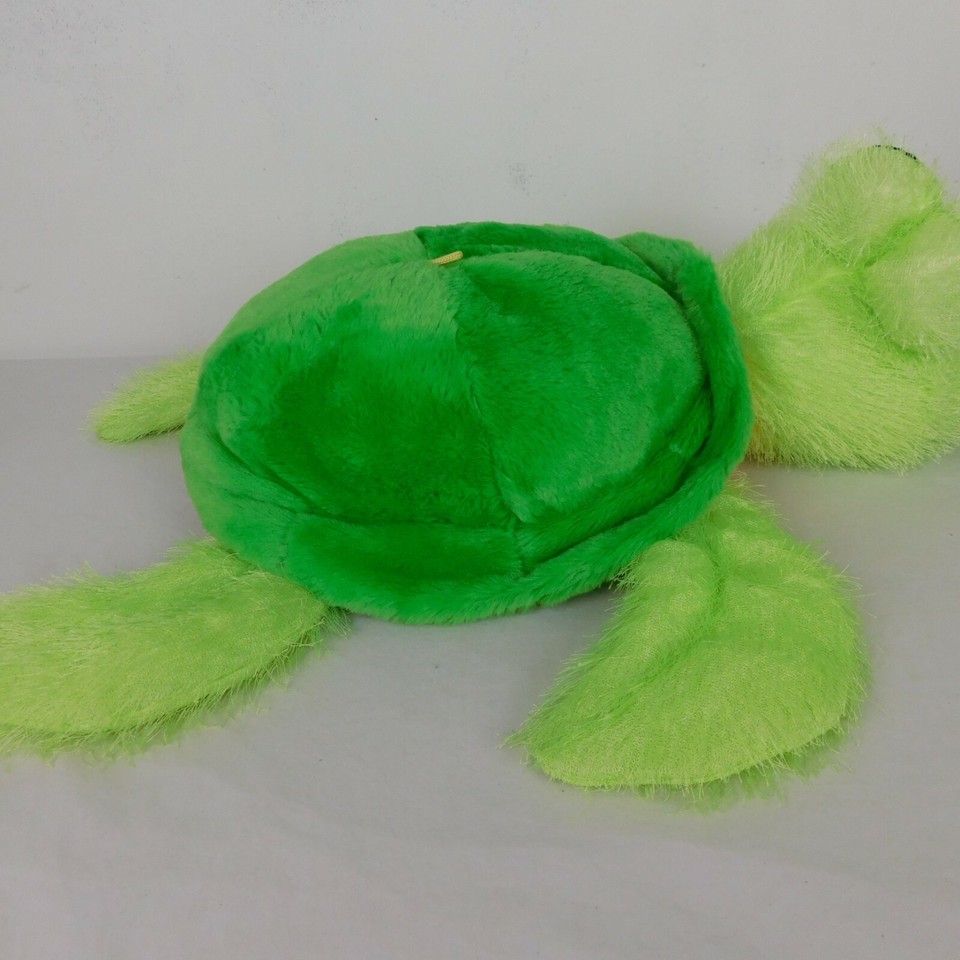 Classic Toy Co Shaggy Green Turtle Plush 26" Big Eyes Stuffed Soft Toy ...