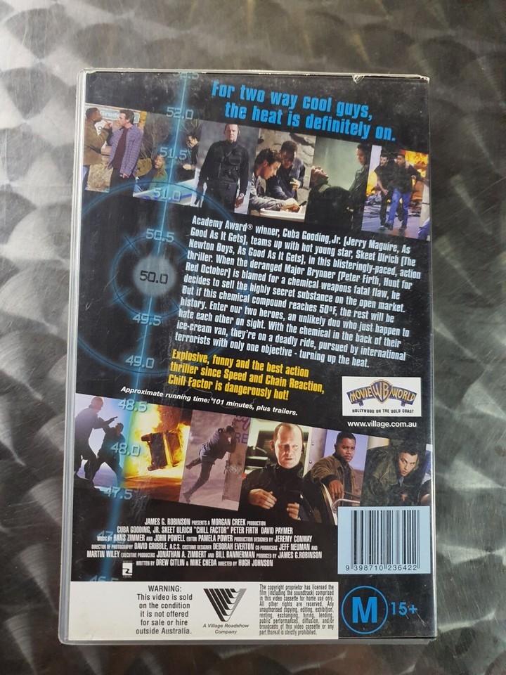 Chill Factor - Cuba Gooding Jr. - VHS Movie Video Big Box Ex Rental ...