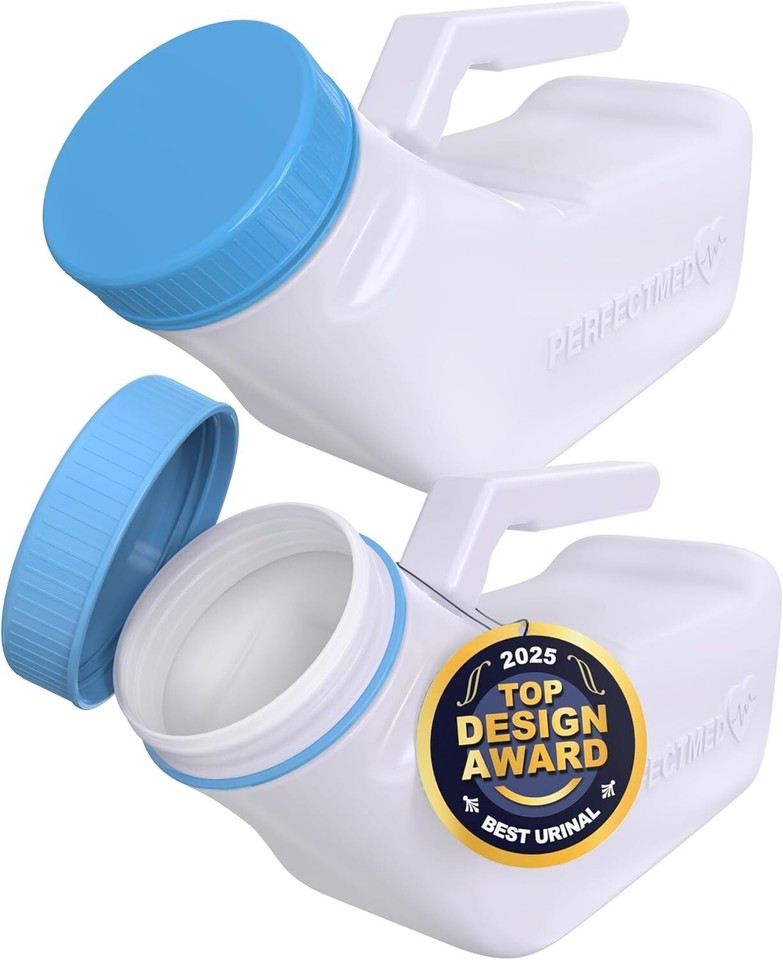 PerfectMed Portable Urinal for Men - 32 oz Spill Proof with Night ...