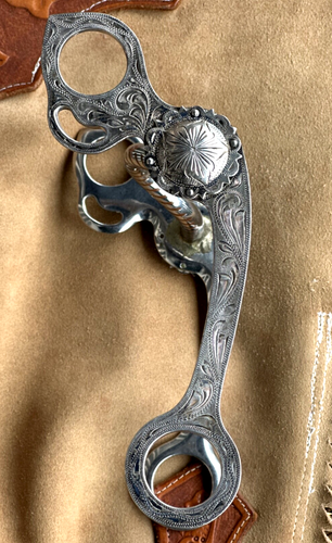 *NORM VOGT STERLING SILVER OVERLAY WESTERN HORSE SHOW CURB HEADSTALL ...