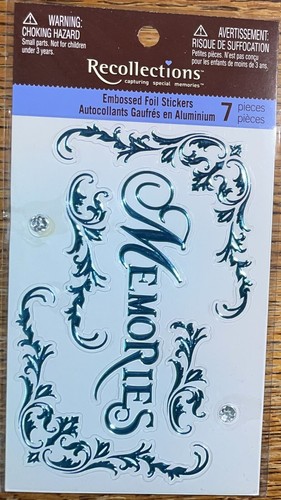 RECOLLECTIONS ~ Memories ~ Title Swirled Flourish W/ Gems Scrapbook ...
