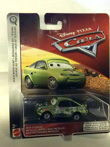 Disney Pixar Cars Metallic Nick Stickers Scavenger Hunt Chase Special ...