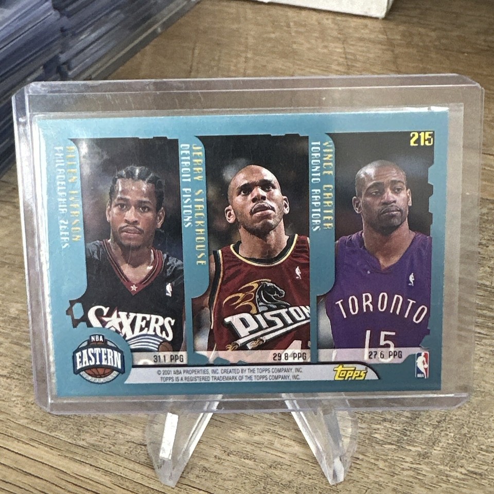 2001 Topps League Leaders Kobe, Shaq, Iverson, Webber, Stackhouse ...