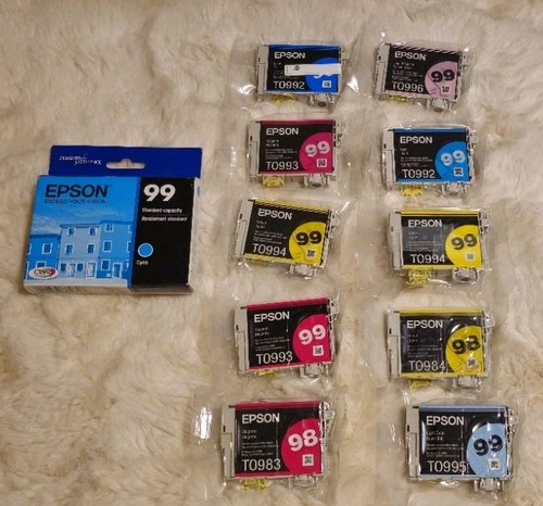 Epson Color Ink Cartridges Lot of 11 - Sealed - 98 99 - Magenta Yellow ...