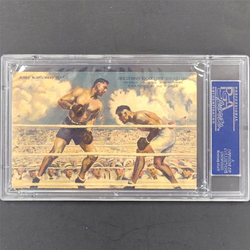 Jack Dempsey signed 3.5x5.5 Vintage New York Restaurant Postcard ...