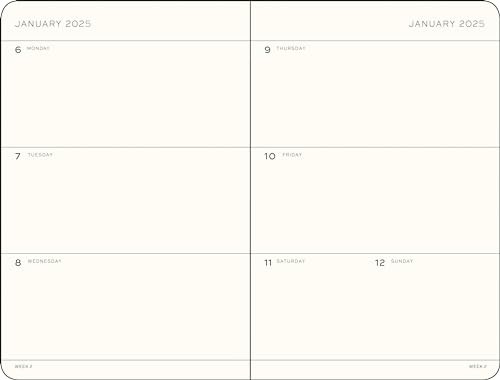 B6 Weekly Planner 2025 Hardcover Stationery with Annual Monthly ...