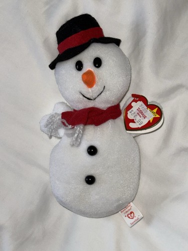 1996 TY Beanie Baby - Snowball The Snowman PVC 4201 - New with Tags ...