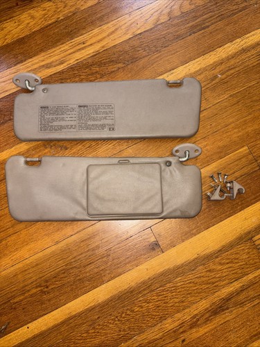 1996-2002 Toyota 4Runner Sun Visor Set Driver Passenger Visors OEM Clips TAN | eBay
