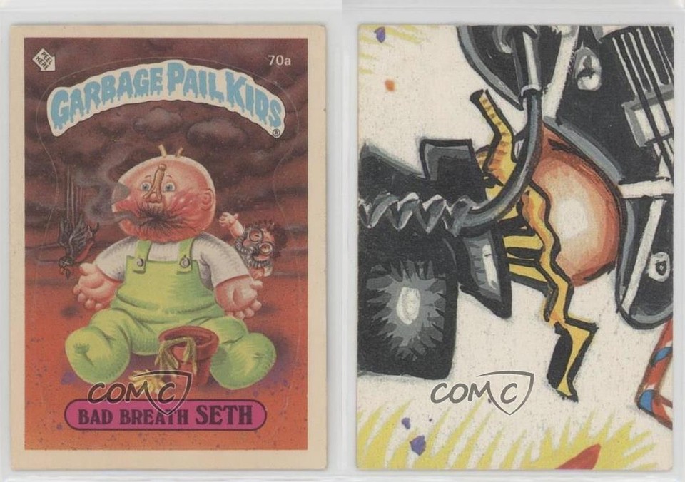 1985 Garbage Pail Kids Series 2 Bad Breath Seth (Jolted Joe Puzzle Back ...
