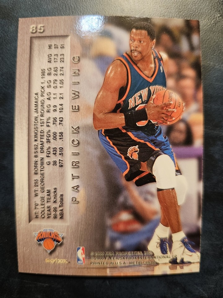 1999-00 Skybox Metal - #85 Patrick Ewing NY Knicks Legend NM+ 🔥 | eBay